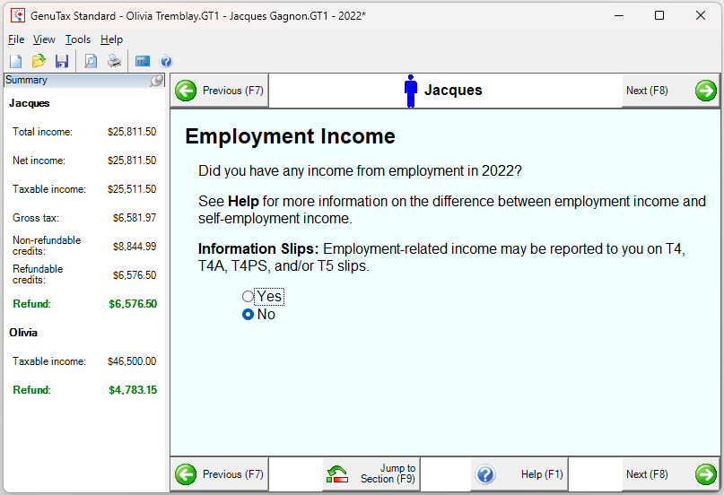 Using the Interview - Program Help - GenuTax Standard