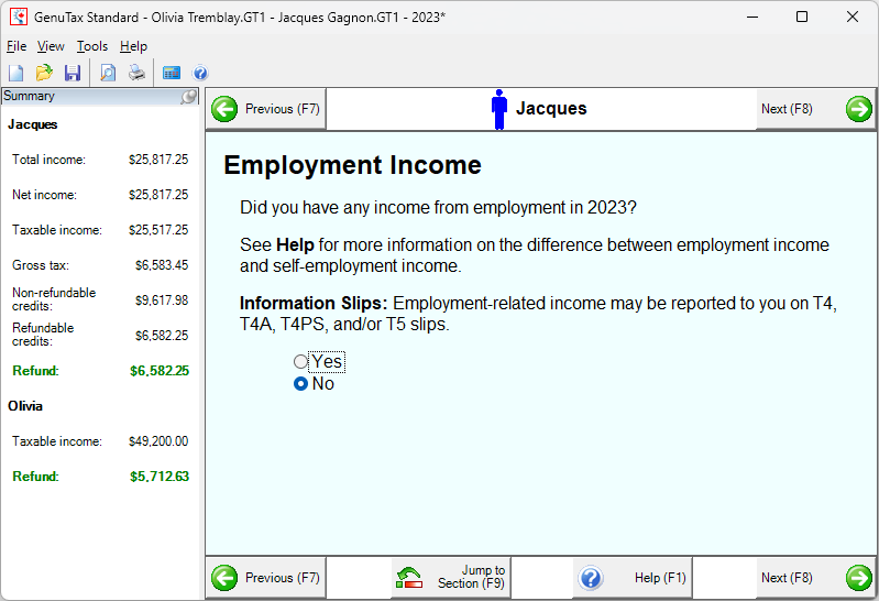 Using the Interview - Program Help - GenuTax Standard