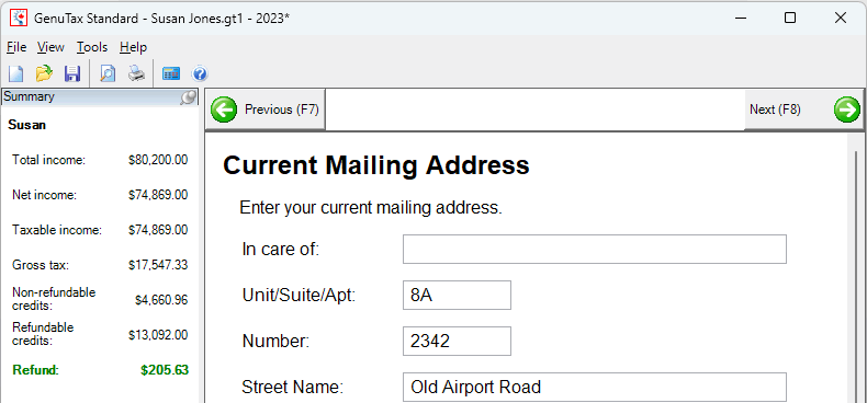 GenuTax Standard - Multiyear Tax Software for Canadians