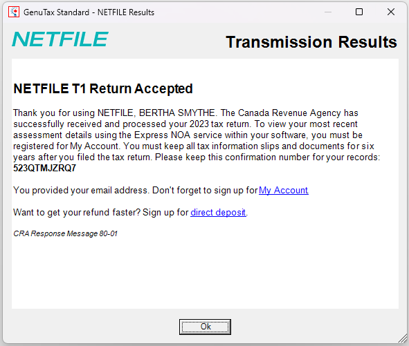 Using Netfile To Send Your Tax Return Program Help Genutax Standard