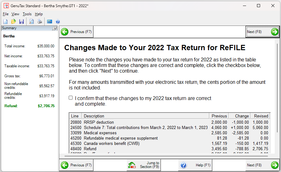 Using ReFILE to Change Your Tax Return - Program Help - GenuTax Standard
