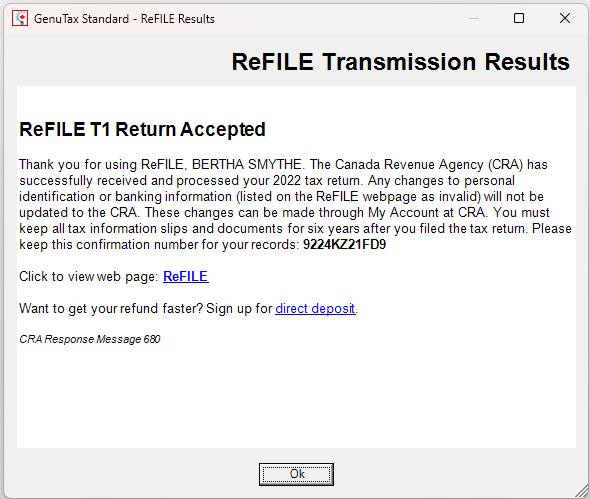Using ReFILE to Change Your Tax Return - Program Help - GenuTax Standard
